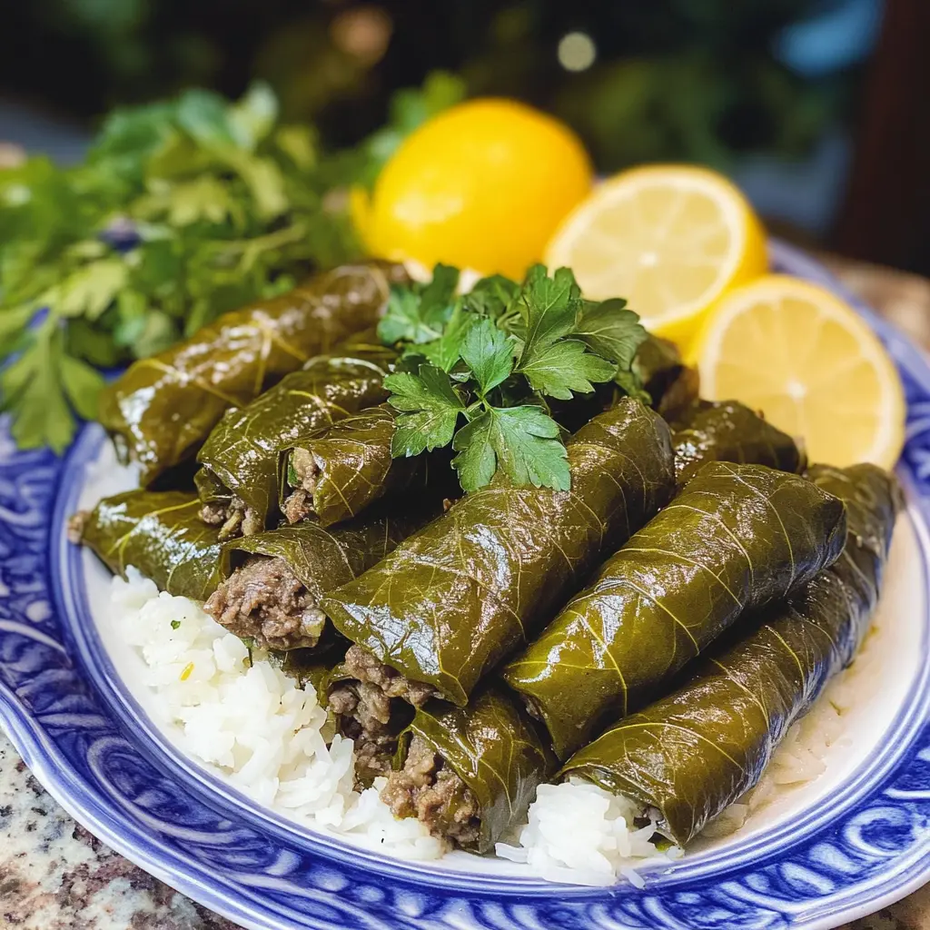 Beef-Stuffed Grape Leaves recipe - Grandma Recipes