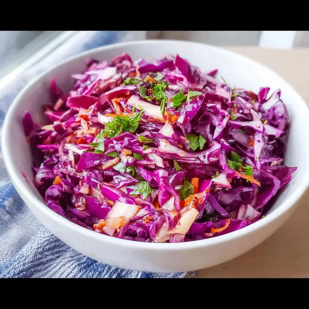 Red Cabbage Coleslaw Recipe - Grandma Recipes