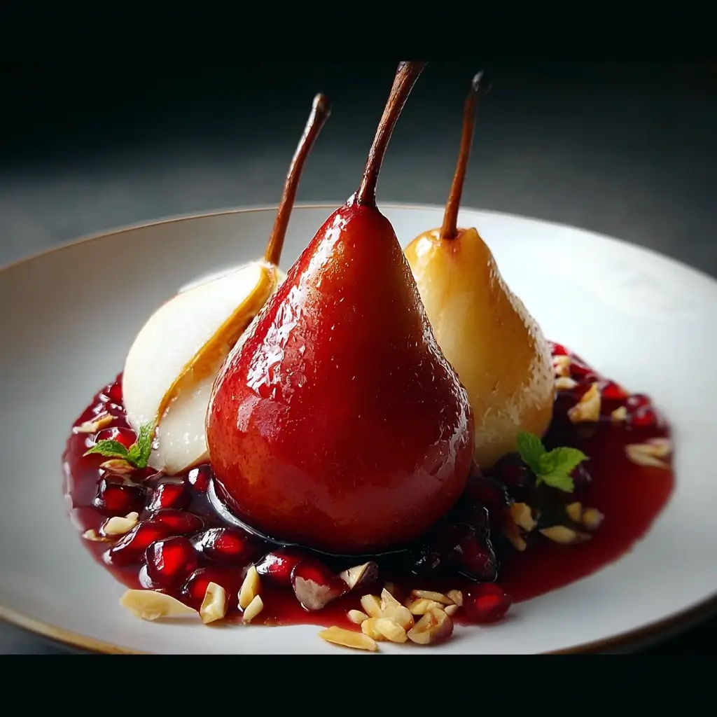 Spiced Poached Pears Recipe - Grandma Recipes