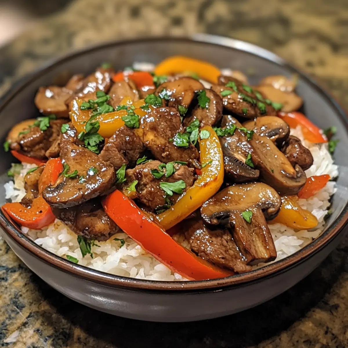 Ultimate Delicious Sizzling Beef Mushroom Pepper Stir Fry Recipe
