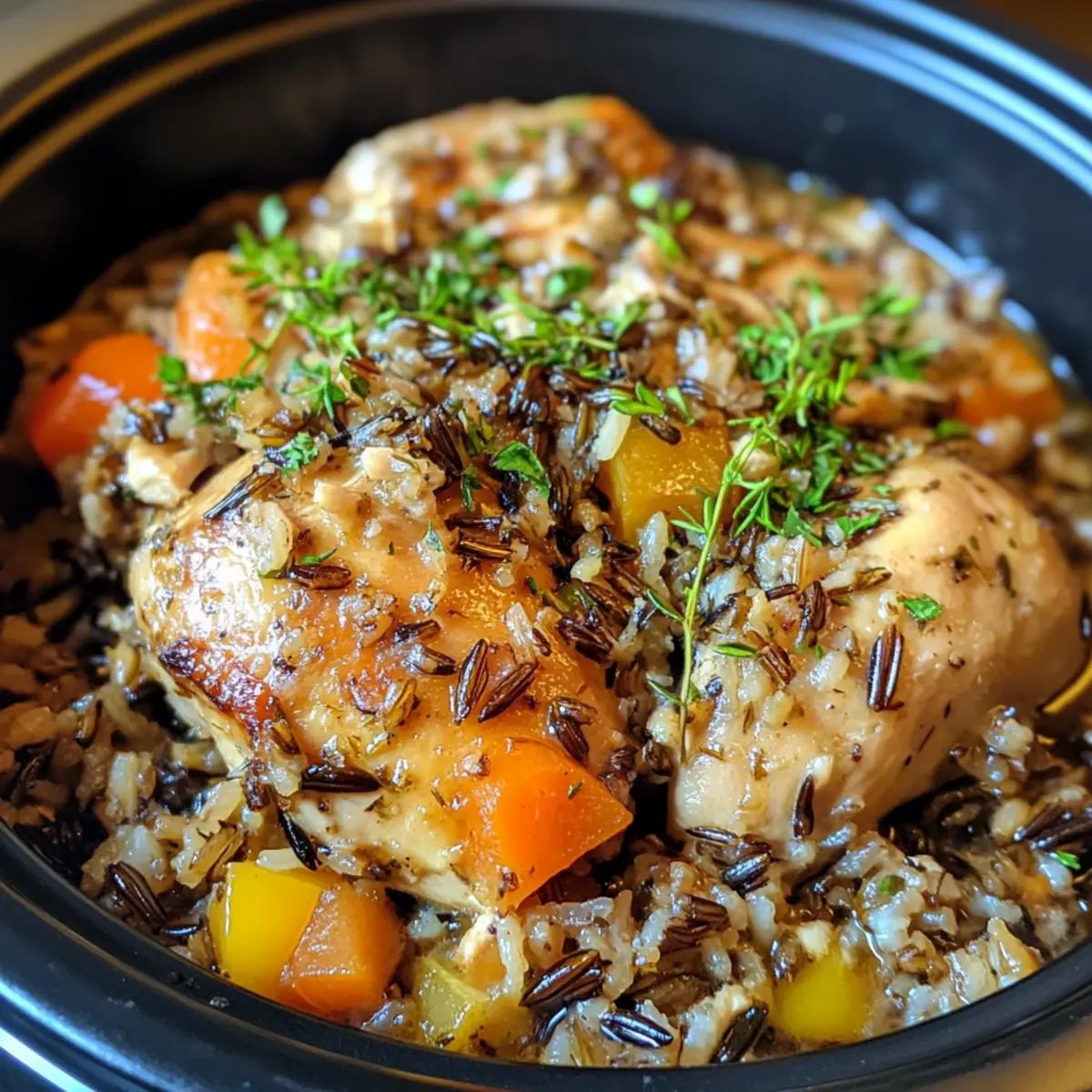 Easy Slow Cooker Chicken with Wild Rice for Cozy Comfort